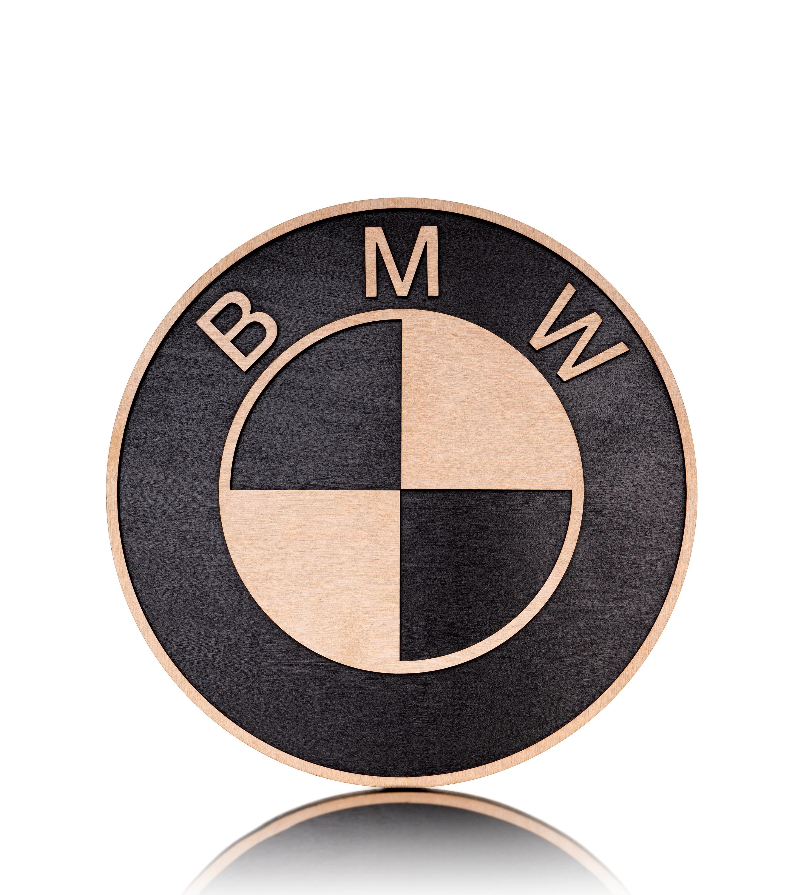 Wooden 3D BMW Logo - Etsy UK