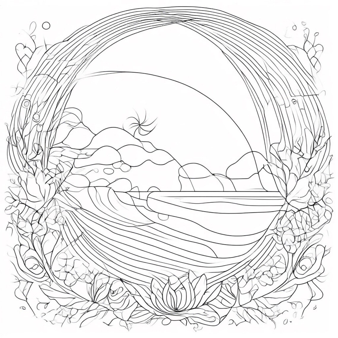 Tranquil Mindfulness Coloring Pages Relax and Unwind With Calming ...