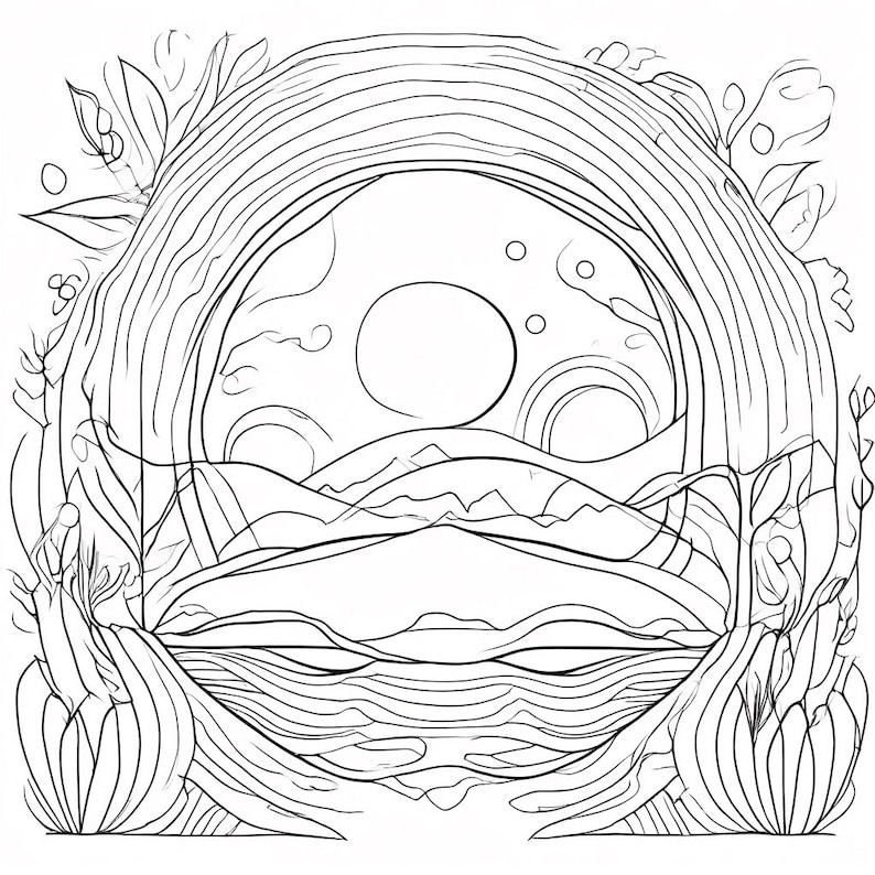 Tranquil Mindfulness Coloring Pages Relax and Unwind With Calming ...