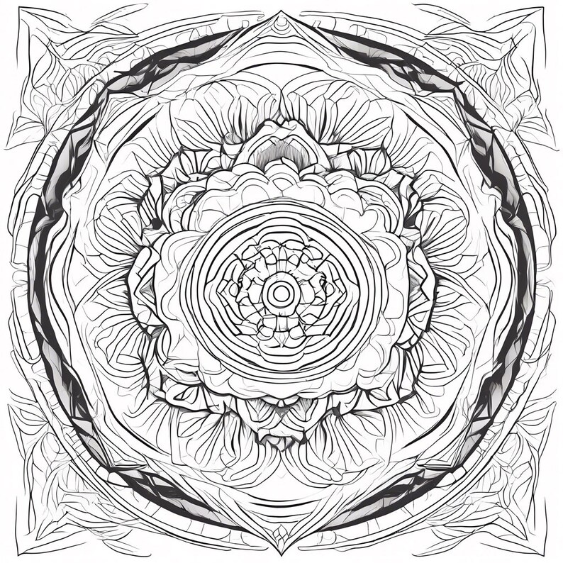 Mandala Coloring Pages Bundle Mindful Art Therapy Pack - Etsy