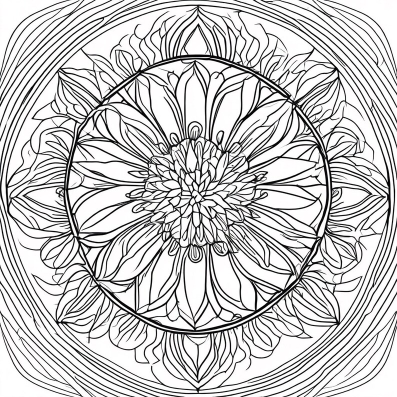 Mandala Coloring Pages Bundle Mindful Art Therapy Pack - Etsy