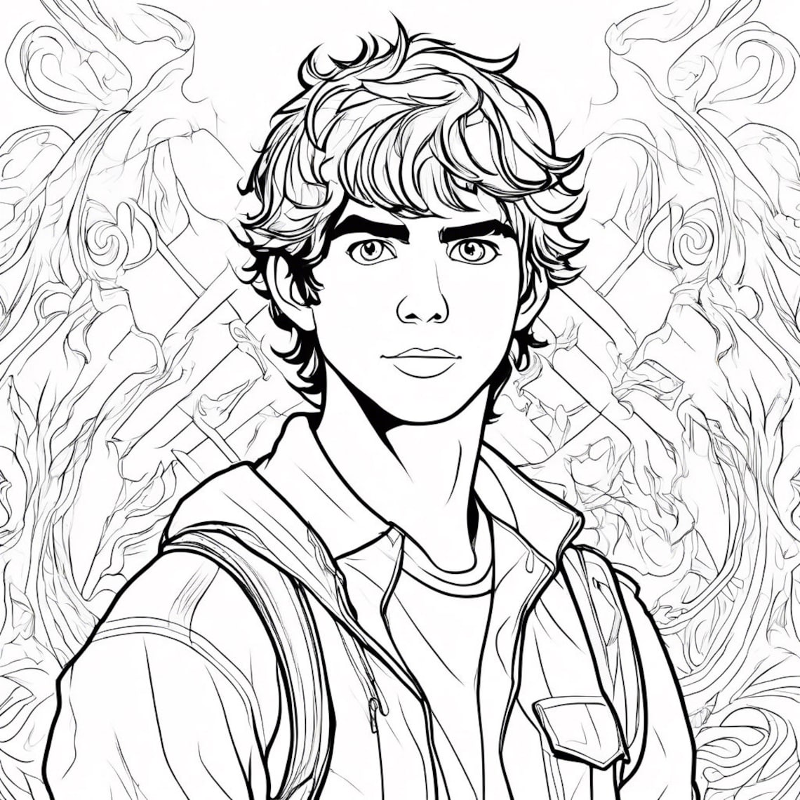 Percy Jackson Adventures: Ai-created Fan Art Coloring Pages Bundle set ...