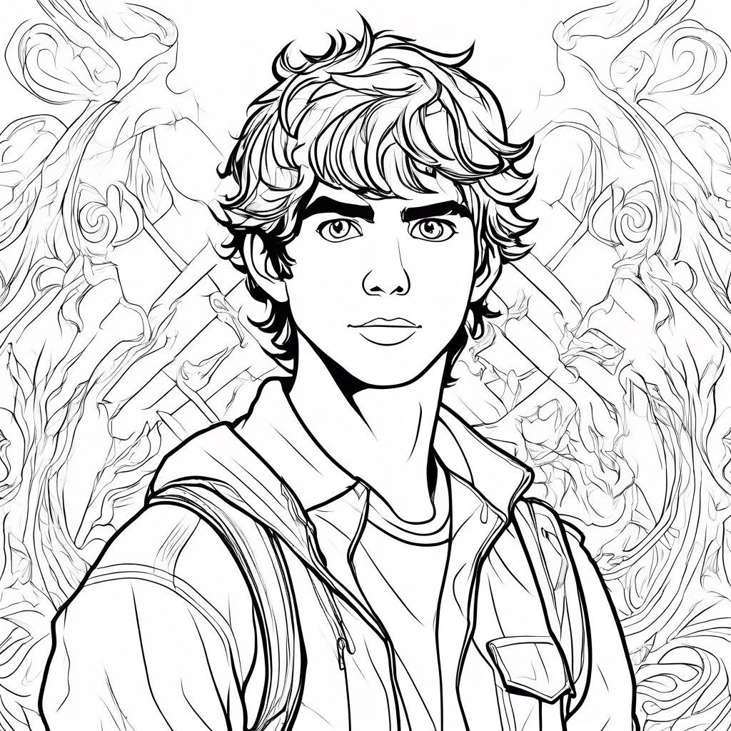 Percy Jackson Adventures: Ai-created Fan Art Coloring Pages Bundle set ...