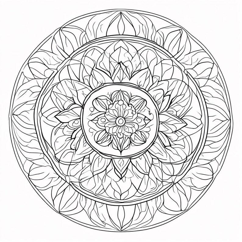 Mandala Coloring Pages Bundle Mindful Art Therapy Pack - Etsy