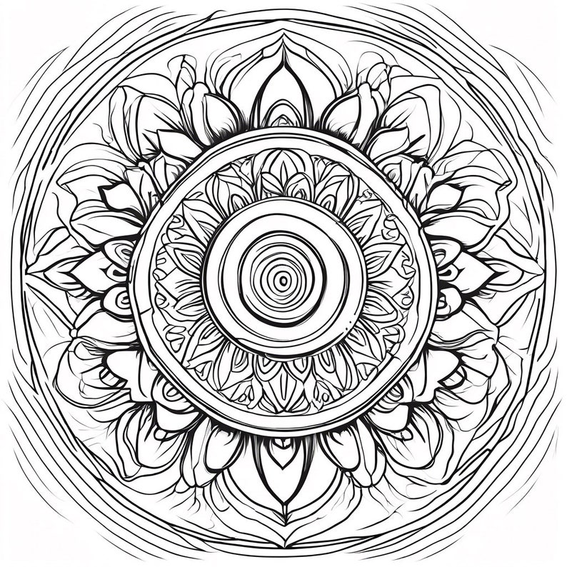 Mandala Coloring Pages Bundle Mindful Art Therapy Pack - Etsy