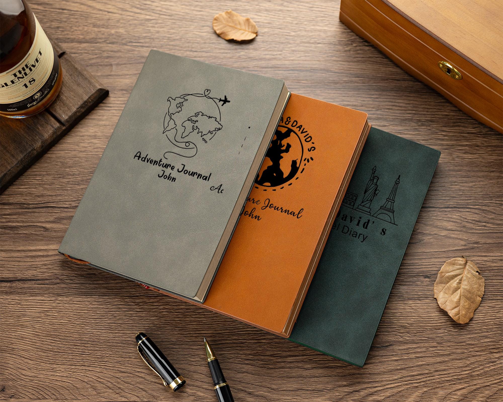 Personalized Travel Journal, Laser Engraved Adventure Notebook With ...