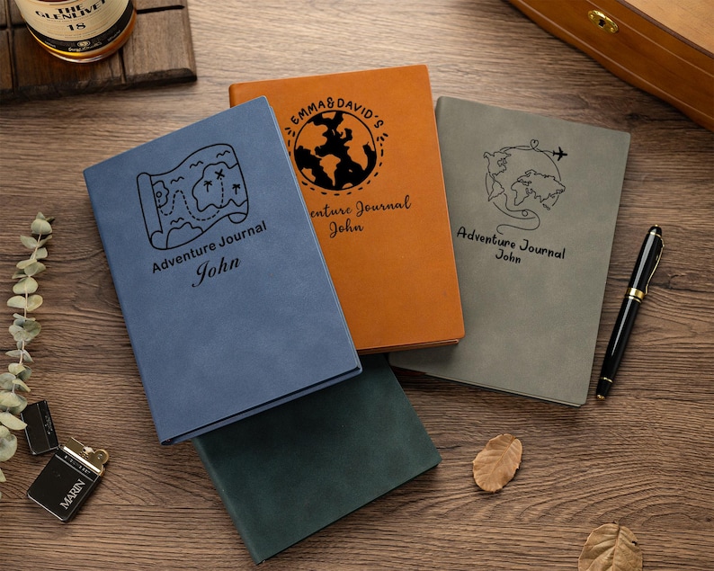 Personalized Travel Journal, Laser Engraved Adventure Notebook With ...
