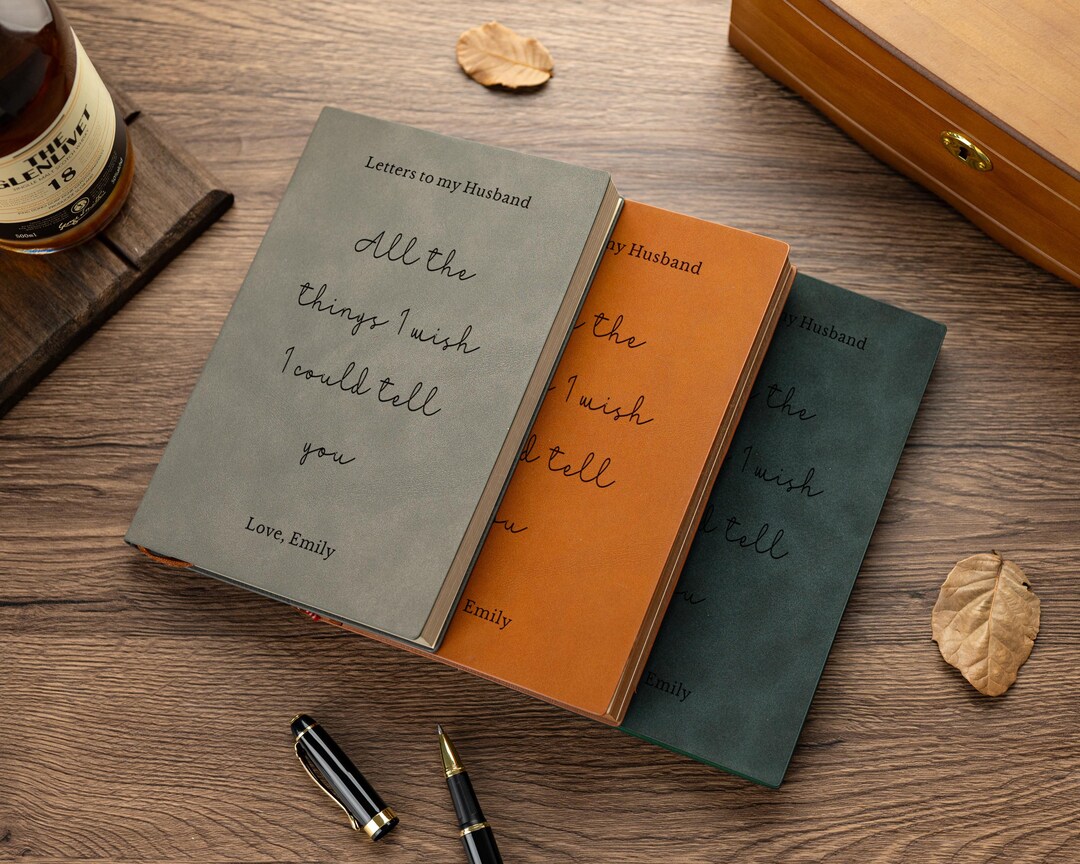 Personalized Leather Journal, Laser Engraved Leather Notebook A5 ...