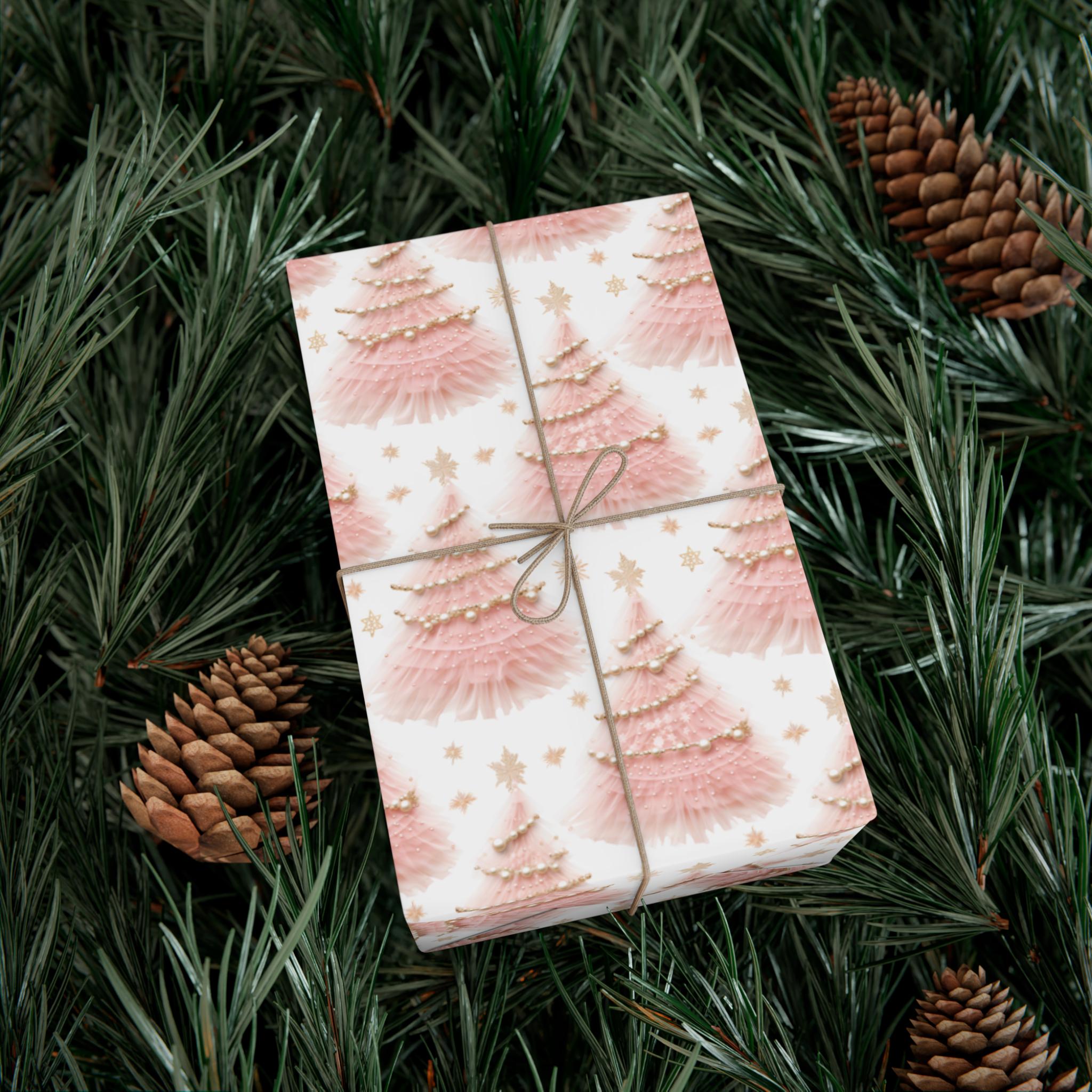 Ballerina Tulle Christmas Tree Wrapping Paper Roll, Balletcore Elegance ...