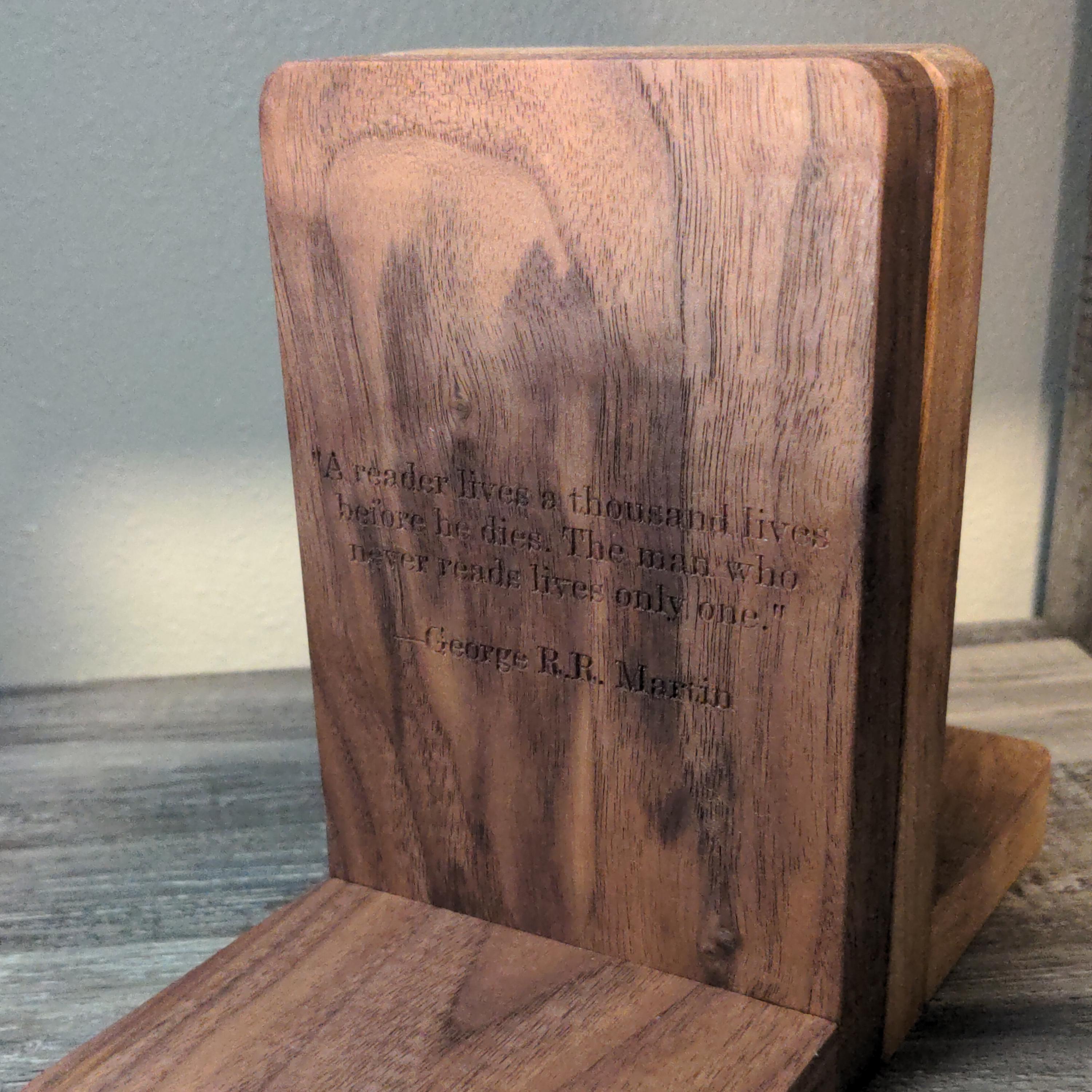 Carved Cross Engraved Wooden Bookends - One of a Kind Gift for ...