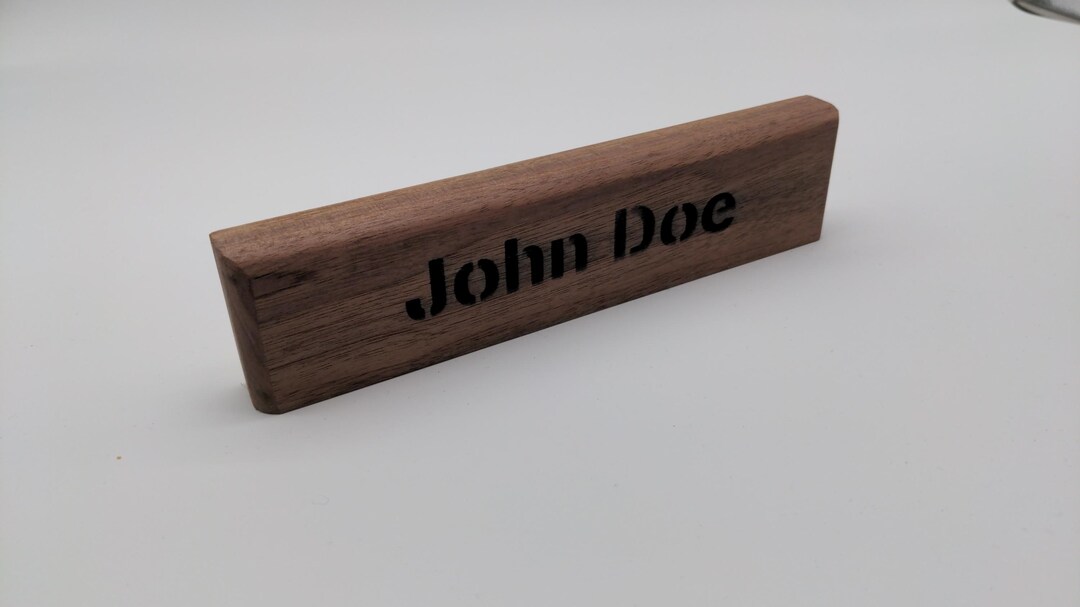 Personalized Rustic Wooden Nameplate Custom Magnetic Home & Office ...