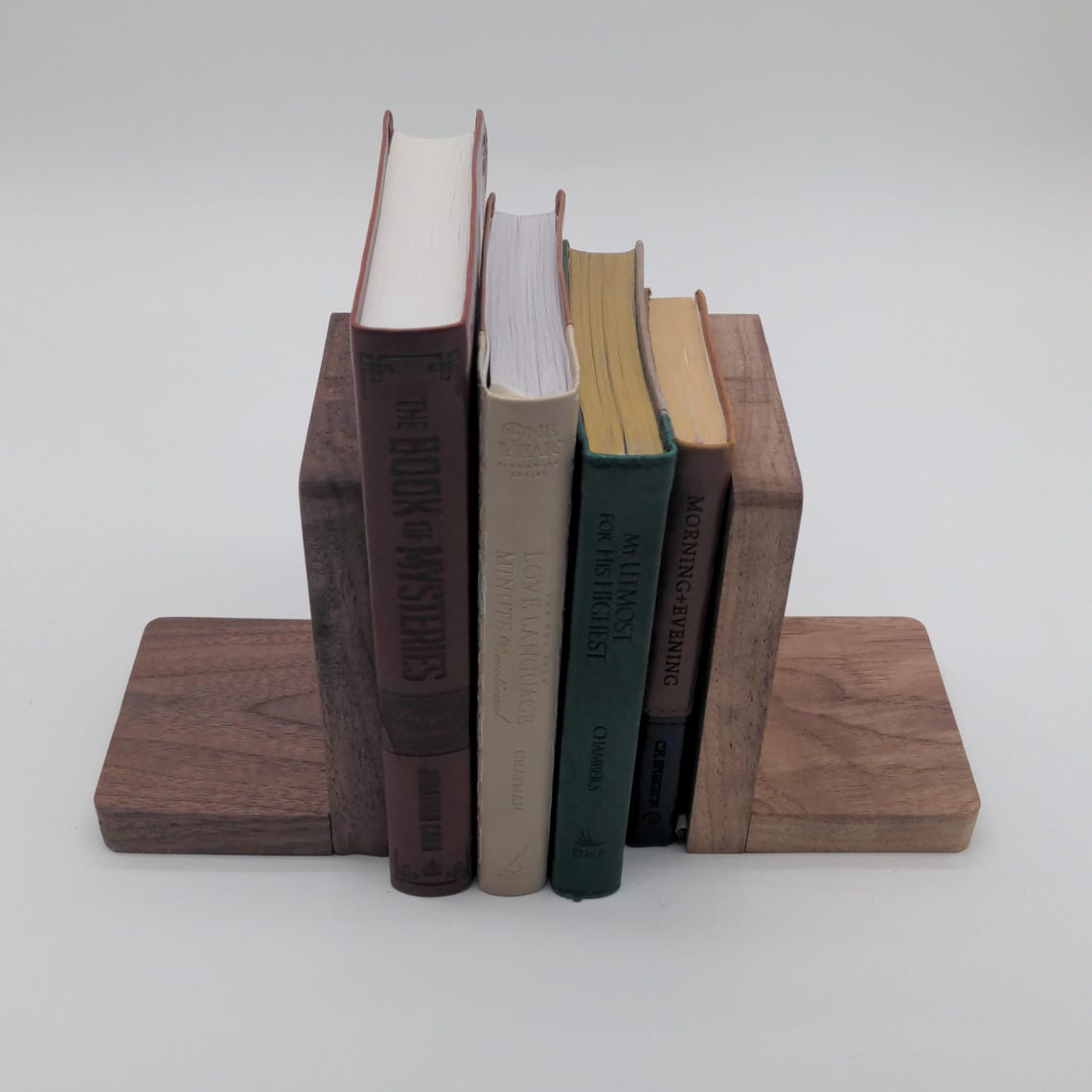 Carved Cross Engraved Wooden Bookends - One of a Kind Gift for ...