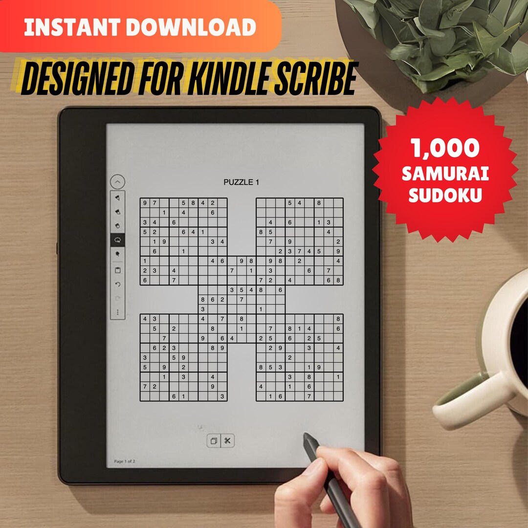 1,000 Samurai Sudoku Puzzles for the Kindle Scribe Tablet - Etsy