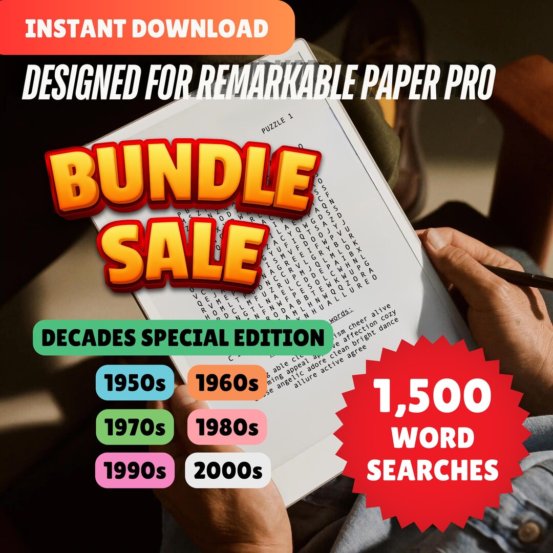 Remarkable Paper Pro Word Search Puzzles Decades Mega Bundle - Etsy