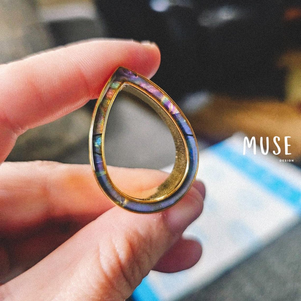 Hollow Teardrop Tunnel Plug Earrings Double Flare Tunnel Plug Earrings ...