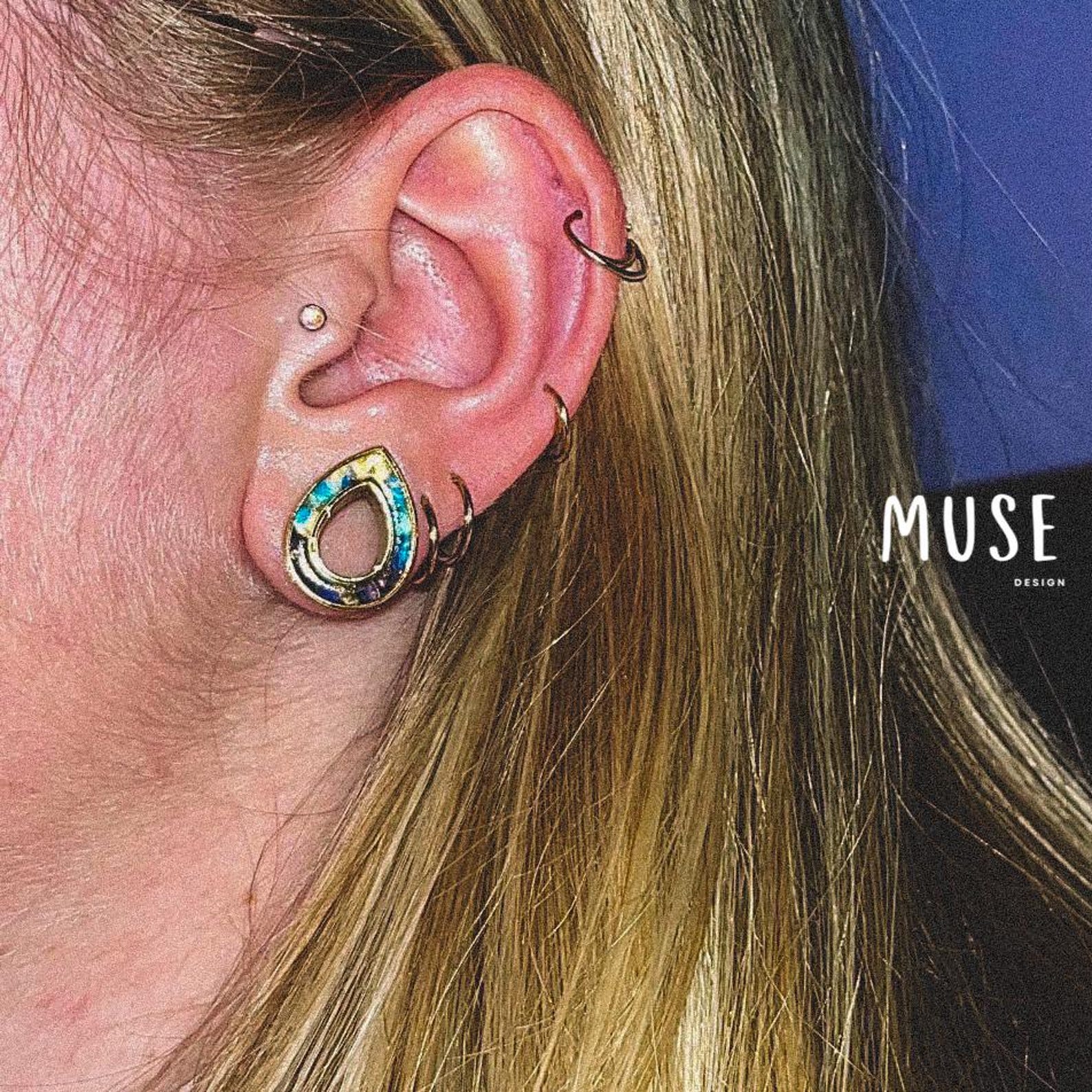 Hollow Teardrop Tunnel Plug Earrings Double Flare Tunnel Plug Earrings ...