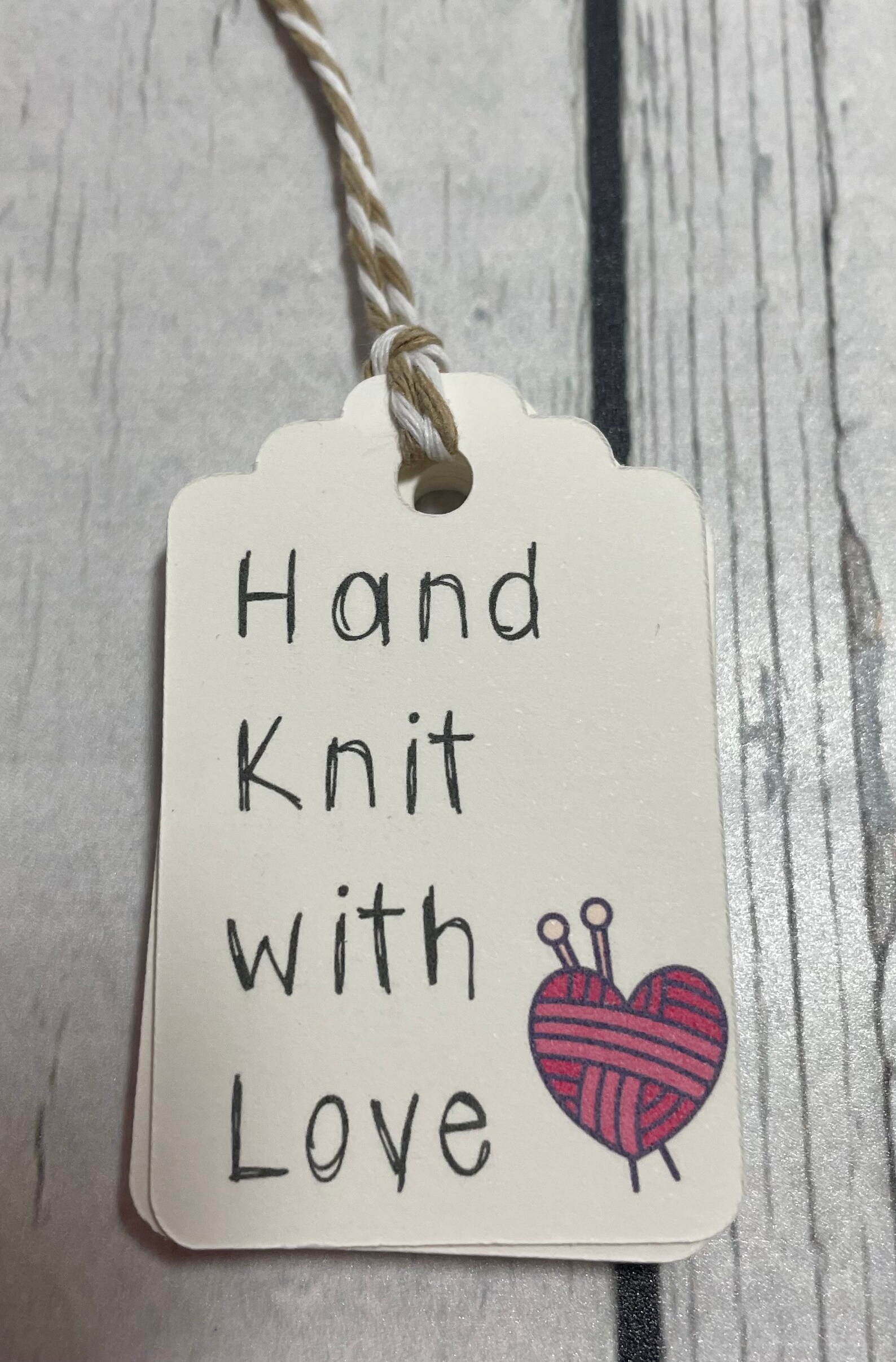 Gift Tag for Hand Knit Gifts or Products, Knitting Tag, Handmade ...