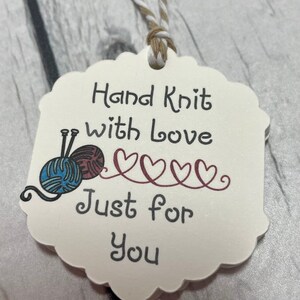 Gift Tag for Hand Knit Gifts or Products, Knitting Tag, Product Label ...