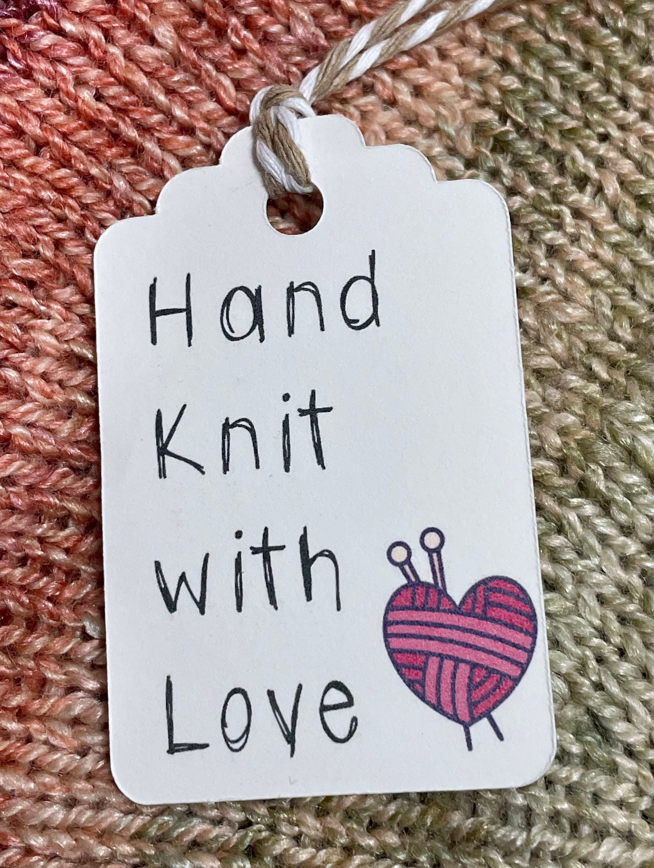 Gift Tag for Hand Knit Gifts or Products, Knitting Tag, Handmade ...