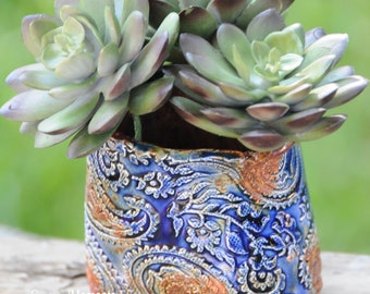 Succulent Pottery Pot That is hand built organic ceramic | Etsy