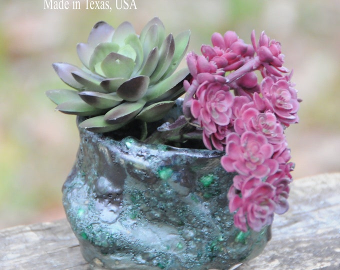 Succulent Pottery Pot That is Hand Built, Organic, Ceramic Planter Pot ...