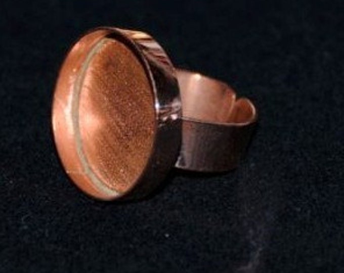 3 Copper Deep Welled Adjustable Circle Rings 22mm - Etsy