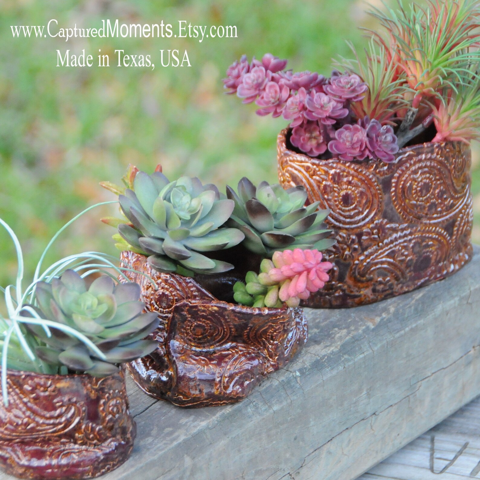 Succulent Pottery Pot That is Hand Built, Organic, Ceramic Planter Pot ...