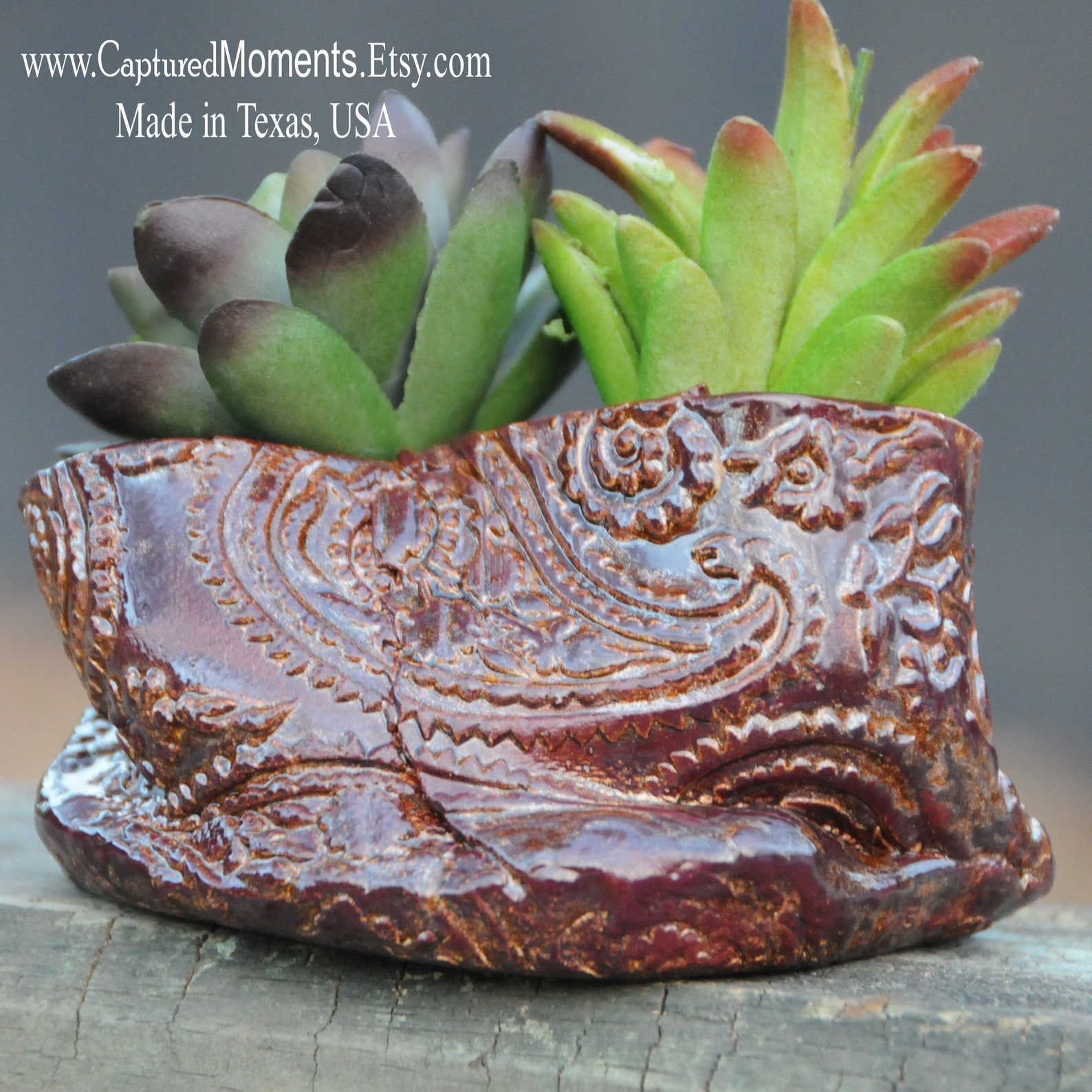 Succulent Pottery Pot That is Hand Built, Organic, Ceramic Planter Pot ...