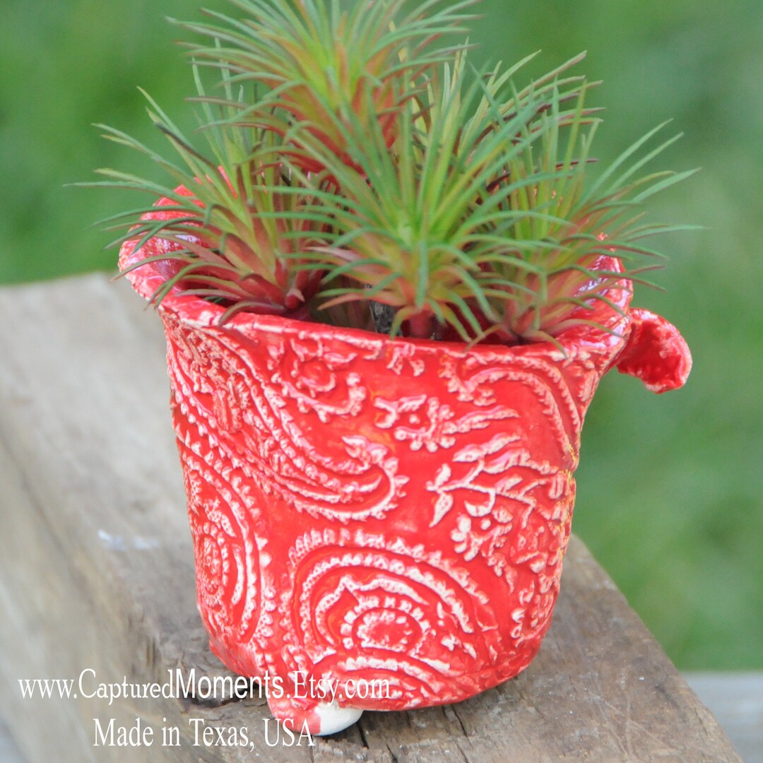 Succulent Pottery Pot That is Hand Built, Organic, Ceramic Planter Pot ...