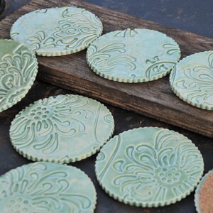 Handmade Pottery Coasters Set of 4 - Etsy