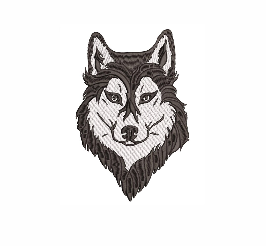 Wolf Machine Embroidery Design. 5 Sizes. Animal Embroidery Design ...