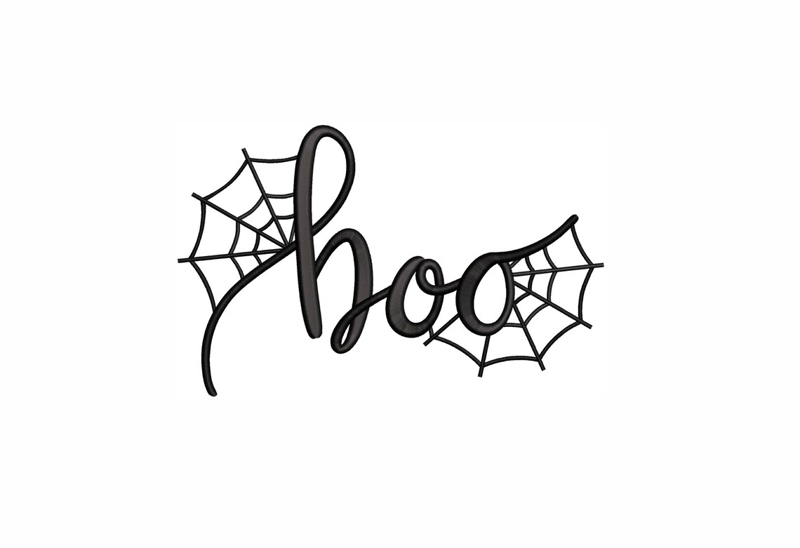 Boo Machine Embroidery Design. 6 Sizes. Halloween Machine Embroidery ...