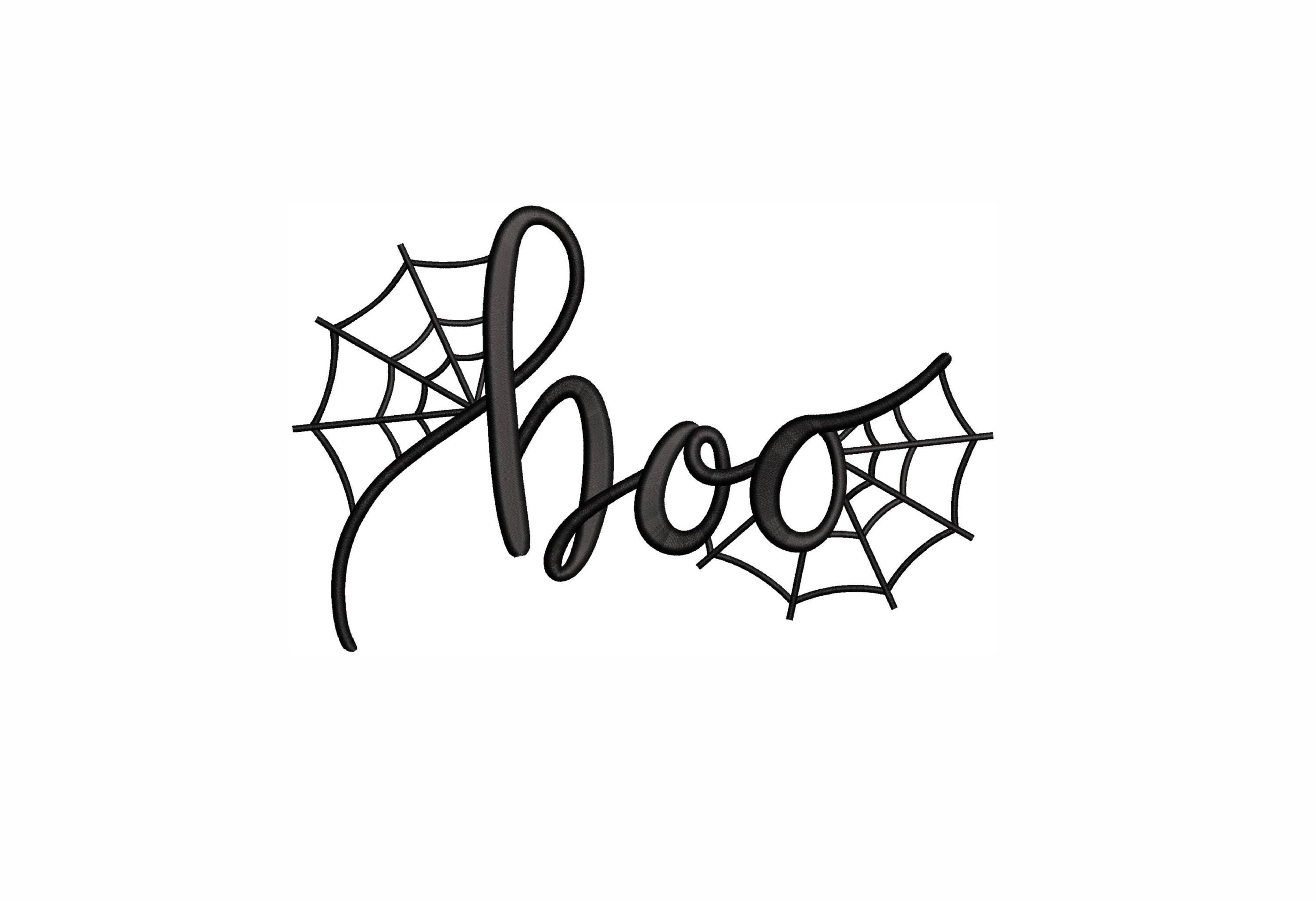 Boo Machine Embroidery Design. 6 Sizes. Halloween Machine Embroidery ...