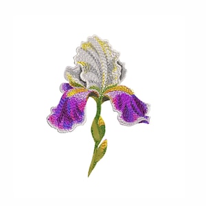 Iris Flower Machine Embroidery Design. 4 Sizes. Iris Embroidery Design ...