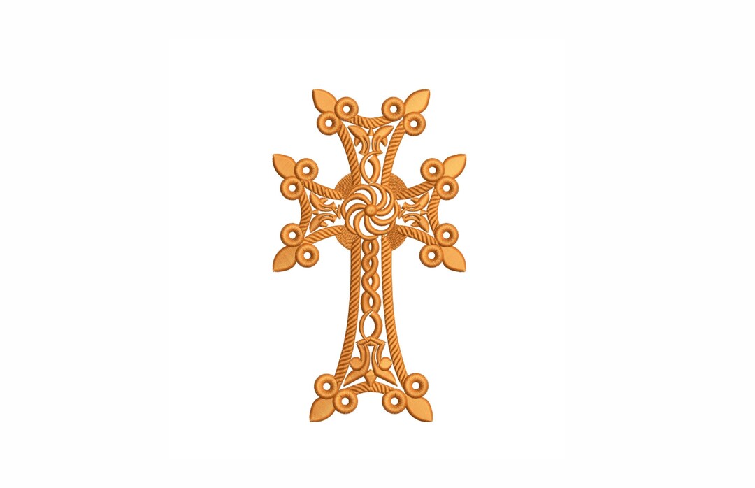 Cross Machine Embroidery Design. 4 Sizes. Religious Embroidery Design ...