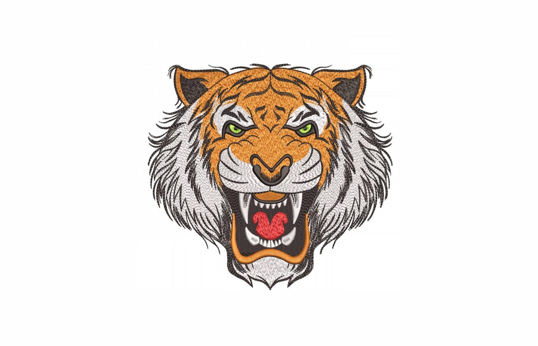 Tiger Machine Embroidery Design. 6 Sizes. Animals Embroidery Design ...