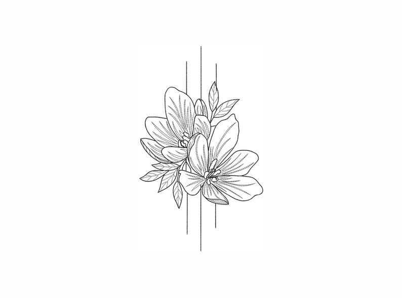 Lotus Machine Embroidery Design. 7 Sizes. Flowers Embroidery Design ...