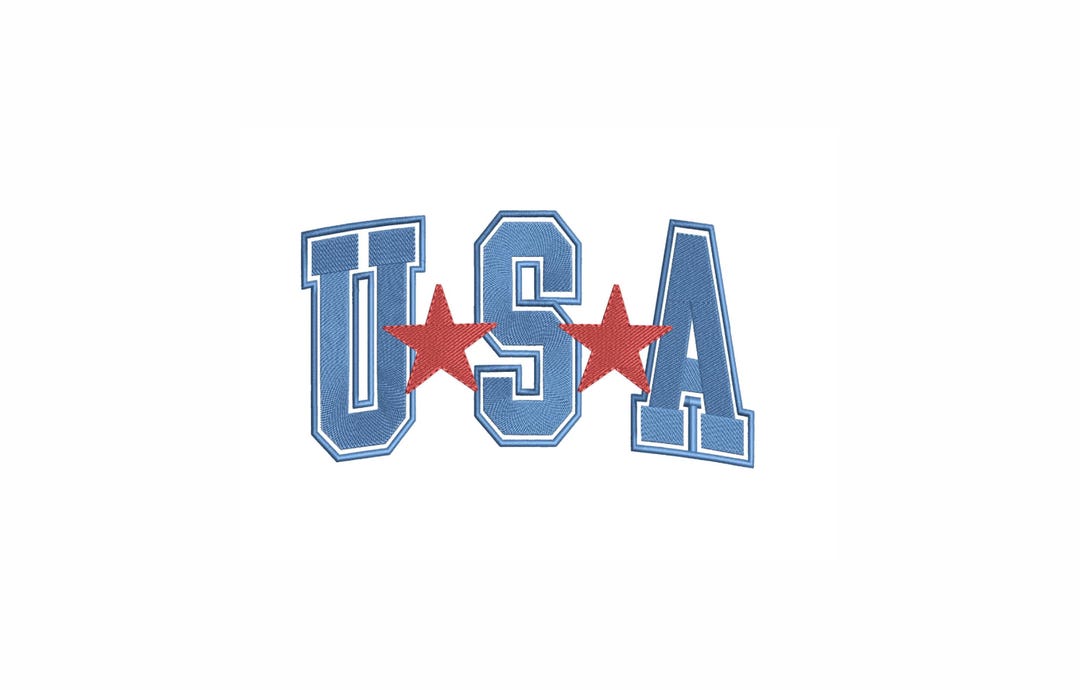 USA Machine Embroidery Design. 9 Sizes. Retro America Embroidery Design ...
