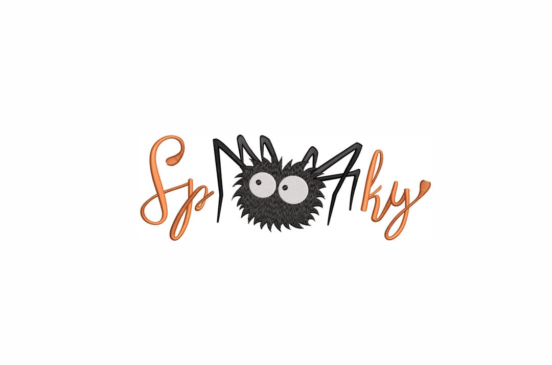 Spooky Machine Embroidery Design. 7 Sizes. Spider Embroidery Design ...