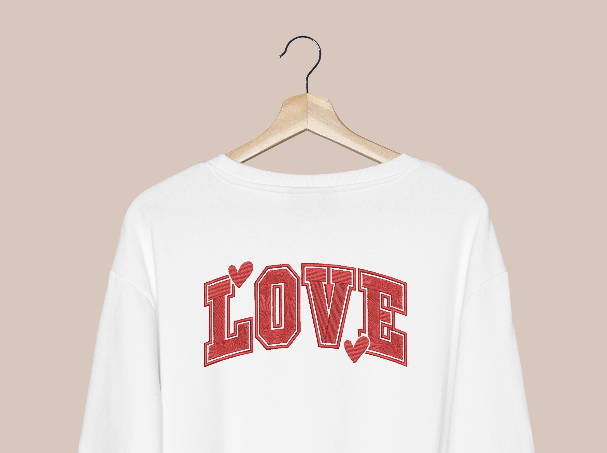 LOVE Embroidery Design With Hearts Embroidery Design 7 Sizes ...