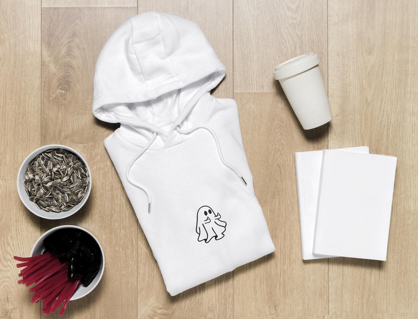 Ghost Middle Finger Machine Embroidery Design. 5 Sizes. Ghost Halloween ...