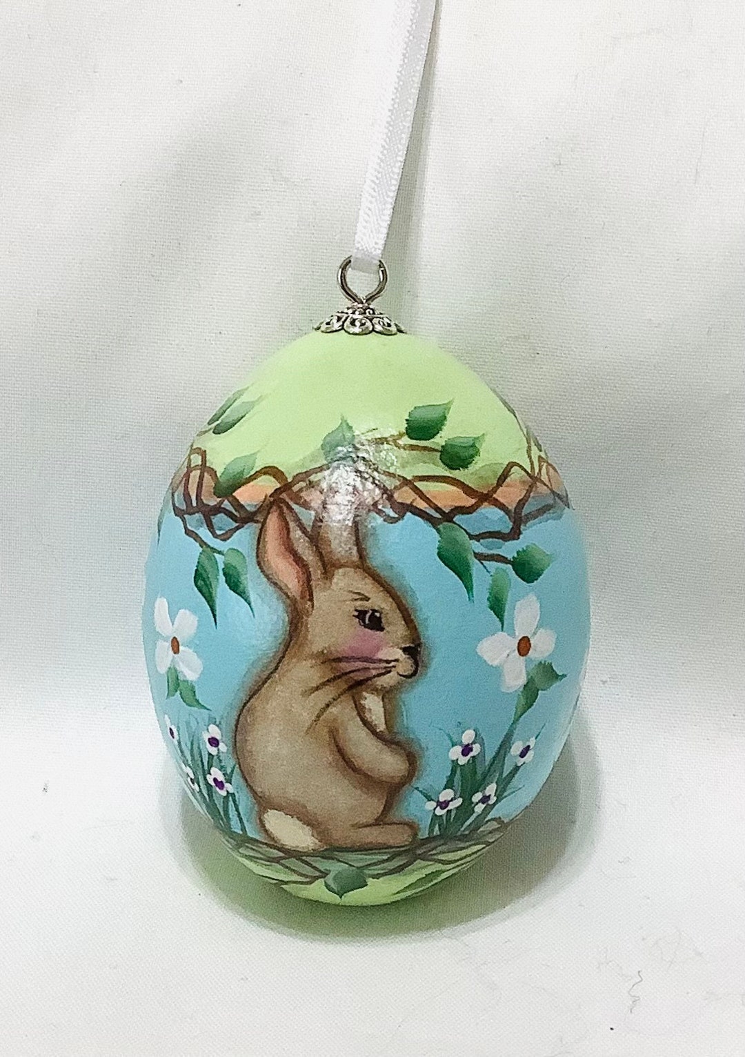 Rabbit Gourd Easter Egg Ornament - Hand Painted Gourds - Etsy