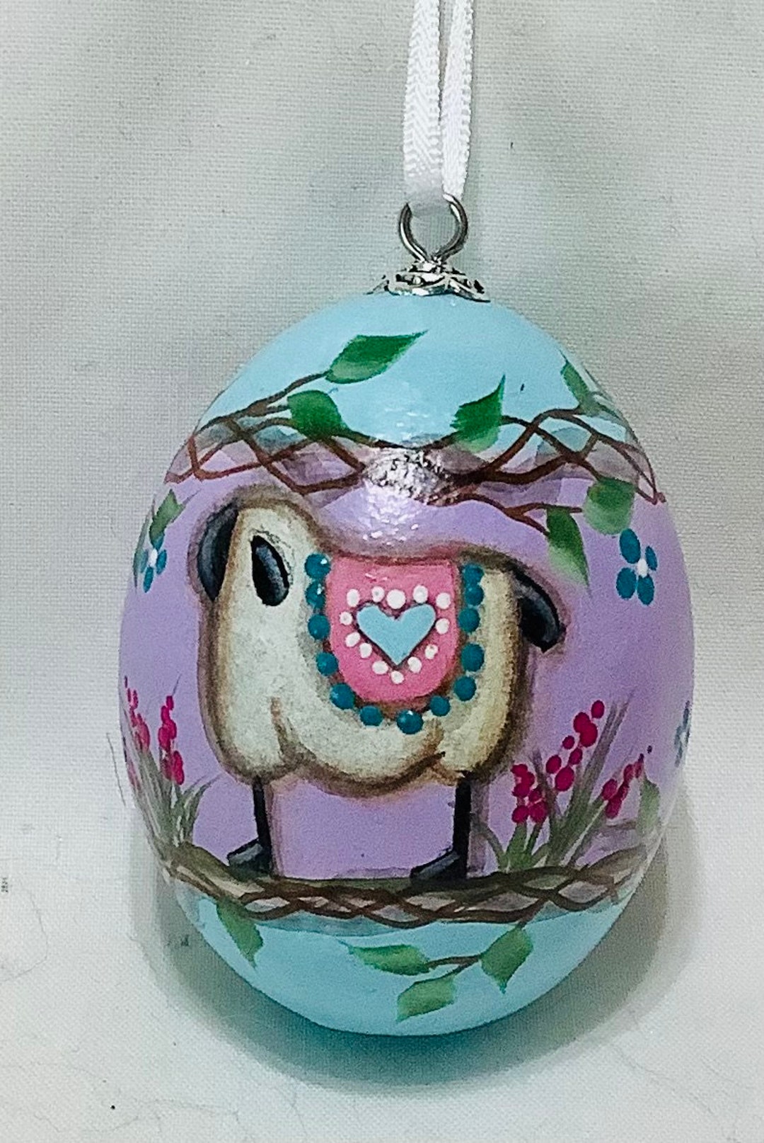 Sheep Gourd Easter Egg Ornament - Hand Painted Gourds - Etsy