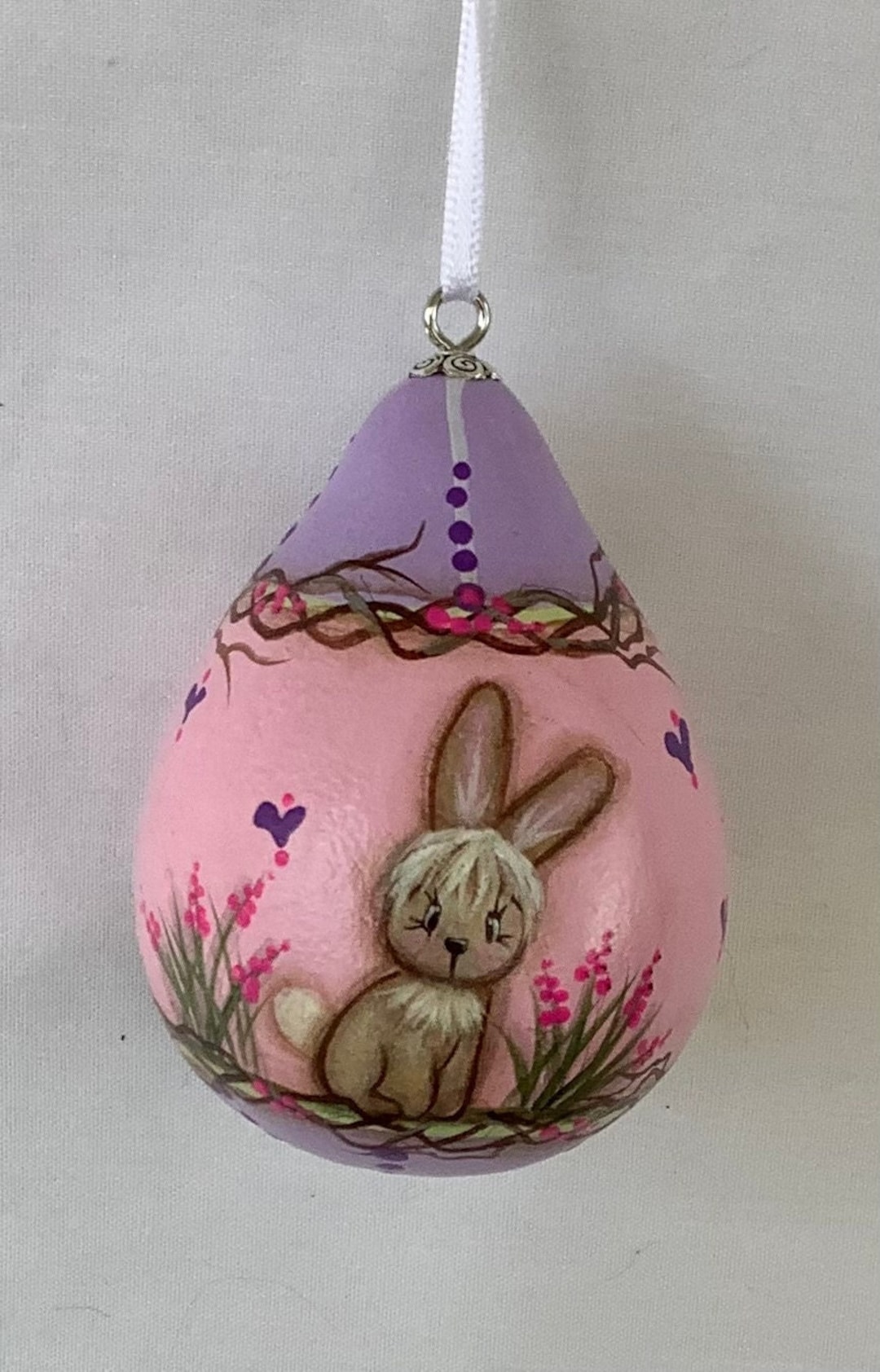 Rabbit Gourd Easter Egg Ornament - Hand Painted Gourds - Etsy
