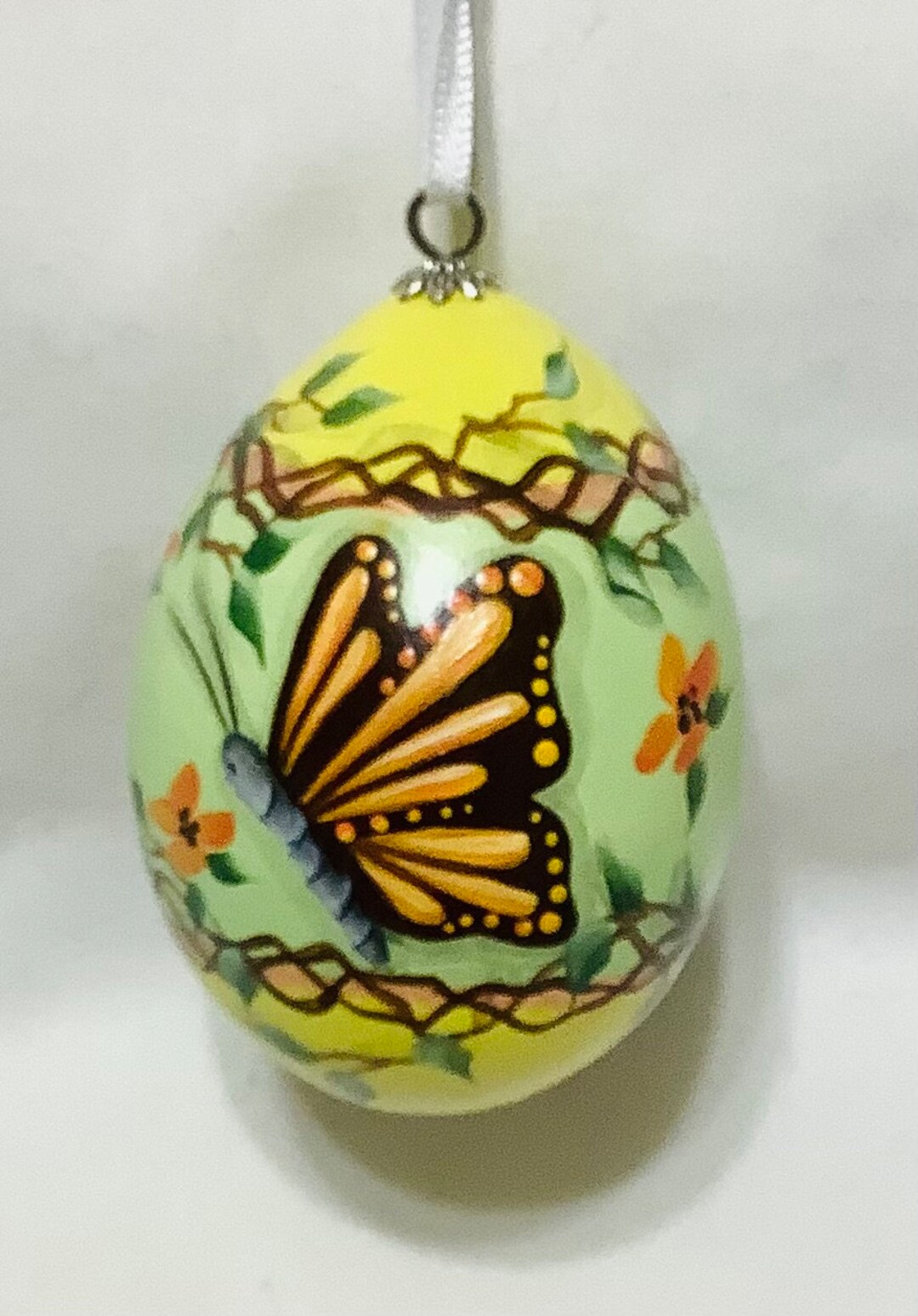 Butterfly Egg Gourd Easter Ornament - Hand Painted Gourds - Etsy