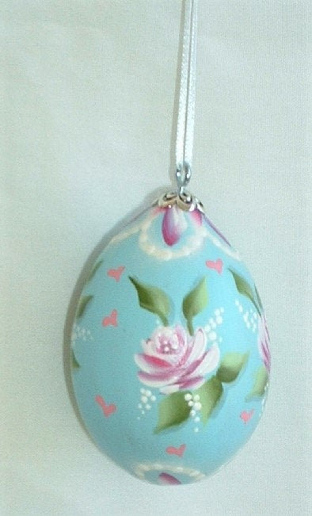 Rose Gourd Easter Egg Ornament - Hand Painted Gourds - Etsy