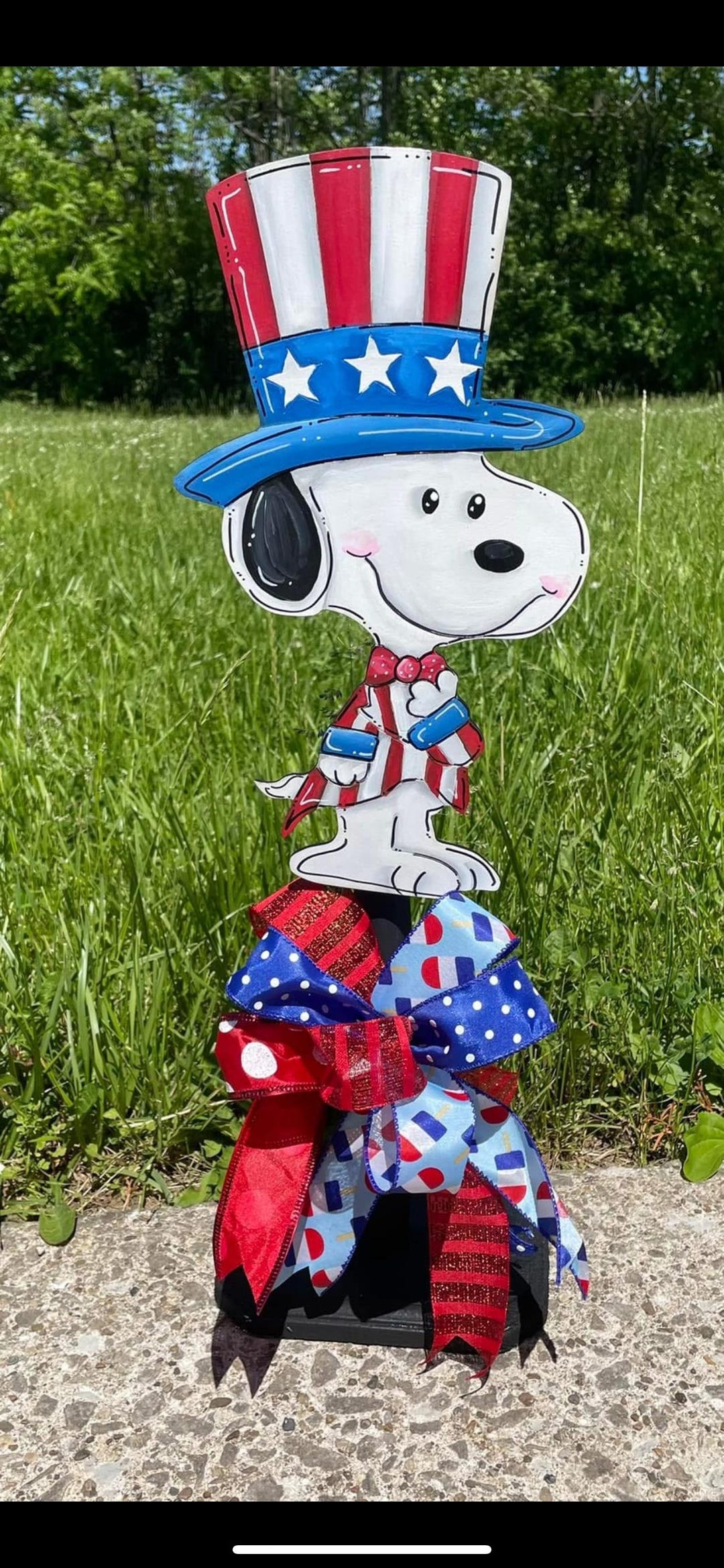Snoopy Uncle Sam Patriotic Table Topper - Etsy