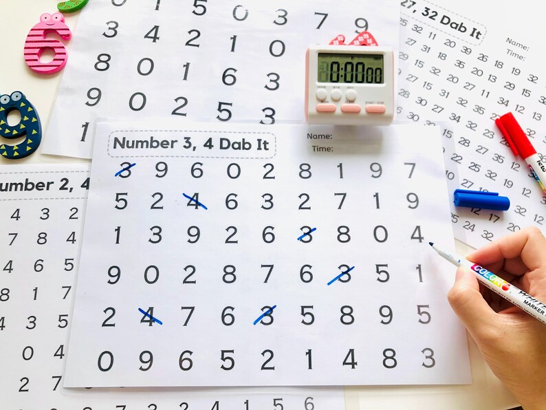 Number Recognition Dab It, I Spy Game Gift for Kids, Math Activity ...