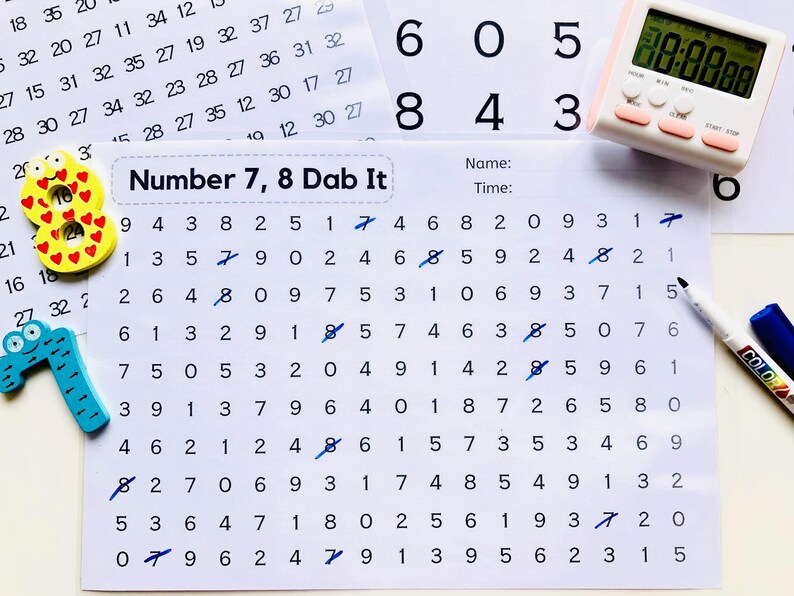 Number Recognition Dab It, I Spy Game Gift for Kids, Math Activity ...