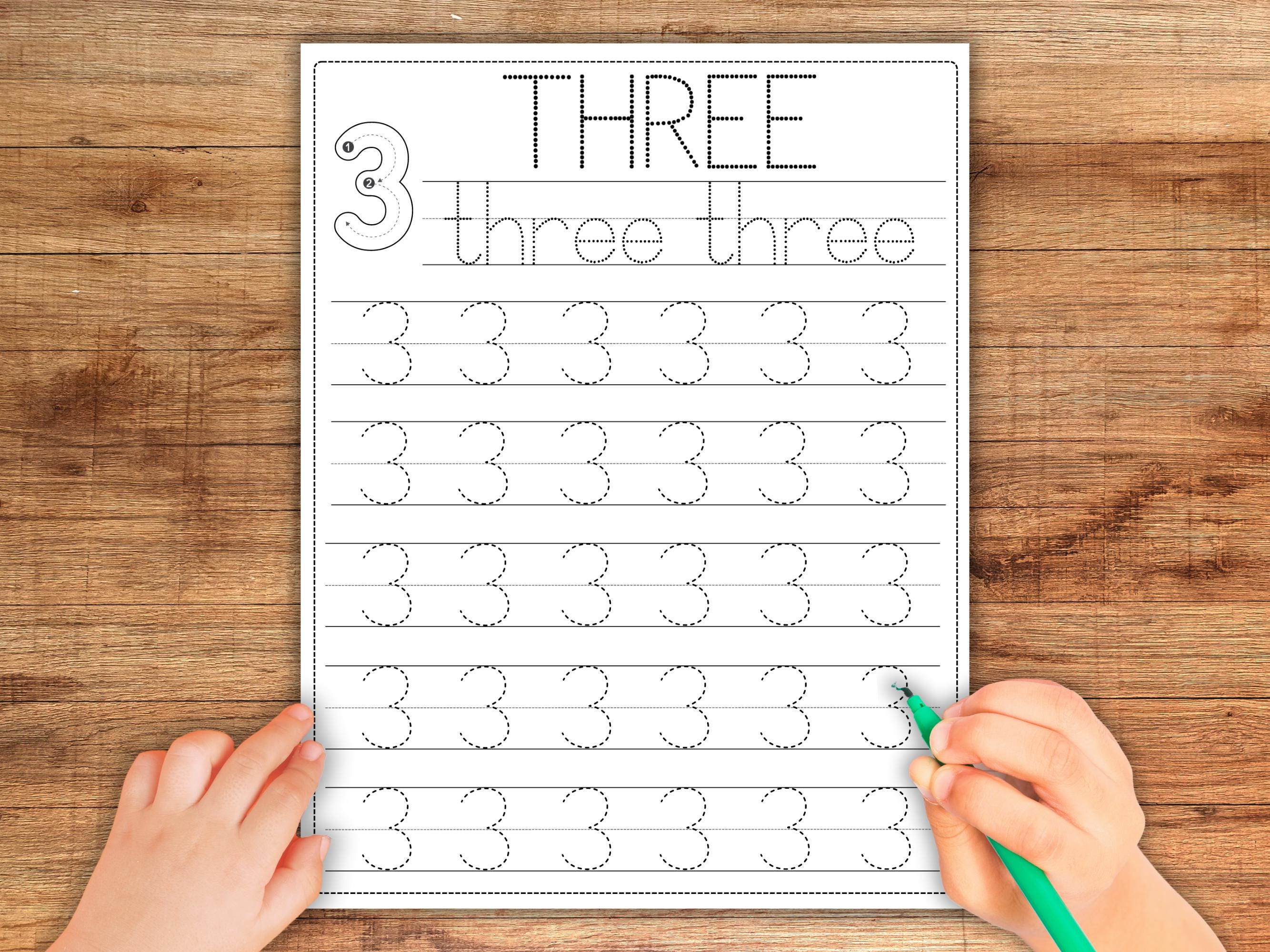 Number Alphabet Tracing Worksheets, ABC Pre Handwriting Practice, 0-20 ...